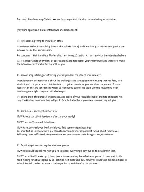 steps in conducting an interview pdf interview human communication