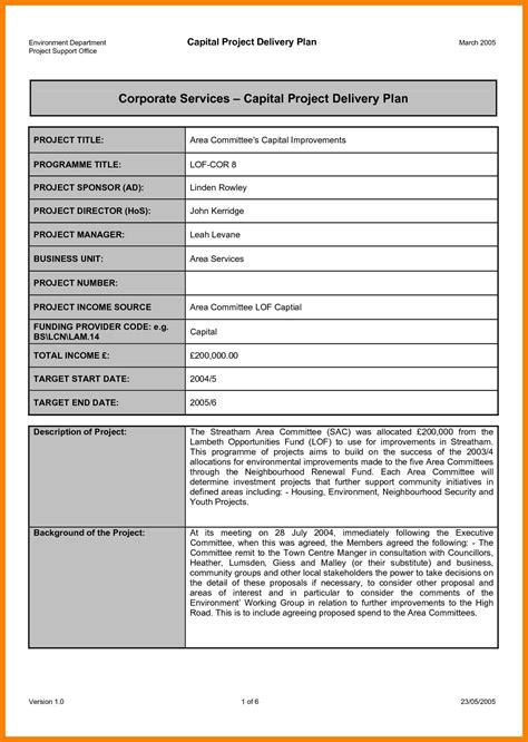 Service Plan Template