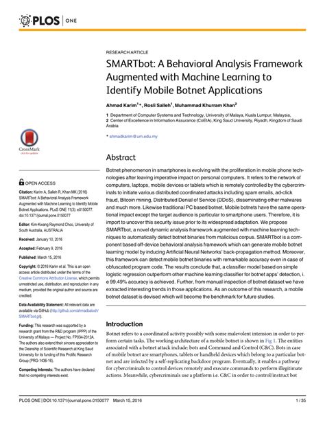 Pdf Smartbot A Behavioral Analysis Framework Augmented With Machine