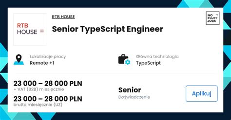 Praca Senior Typescript Engineer Fullstack Rtb House Zdalnie No
