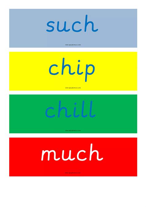 Epic Phonics Ch Word Cards Cursive Pdf