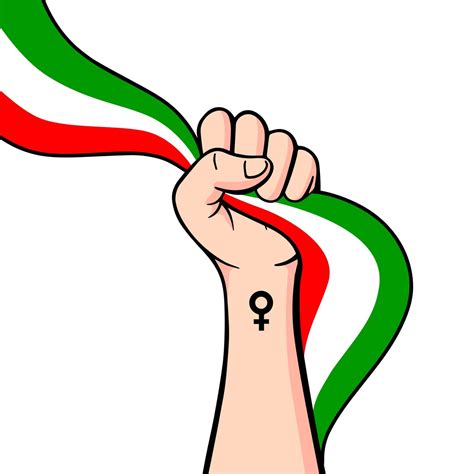 Protests In Iran Vector Poster With Copy Space Solidarity With Iranian
