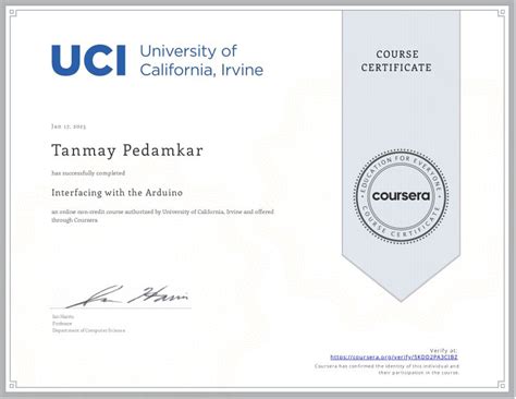 Tanmay Pedamkar On Linkedin Coursera Arduino Iot Skilldevelopment Continuouslearning