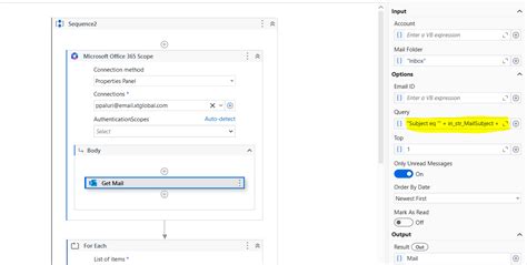 Get Mail Create A Custom Query For Mails Subject Activities
