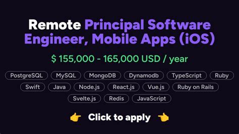 Remoteyeah On Linkedin Remote Principal Software Engineer Mobile Apps