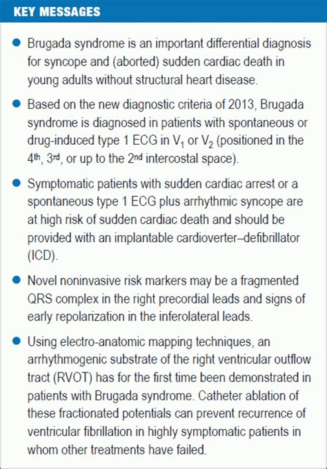 The Diagnosis Risk Stratification And Treatment Of Brugada Syndrome