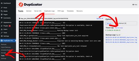 How Do I Read The Backup Trace Log Duplicator