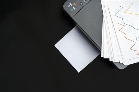 Premium Photo Modern Laser Printer On Black Background Close Up