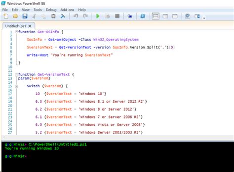 Powershell Getting Started Using The Ise And Creating Functions