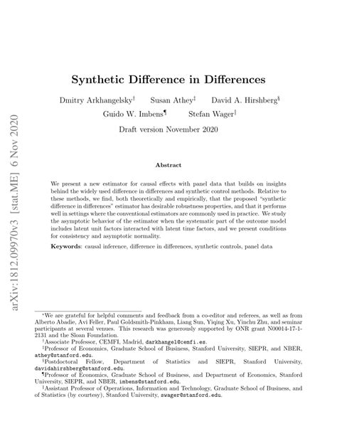 pdf synthetic difference in differences
