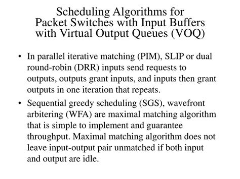 Ppt Packet Switches With Output Buffers And Shared Buffer Powerpoint