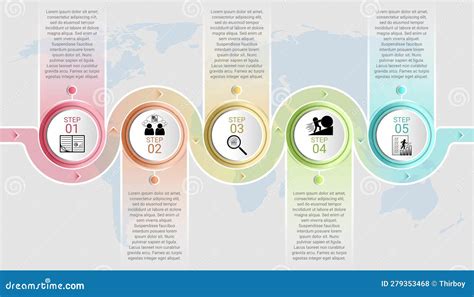 Pipe Timeline Infographics Template Vector Illustration
