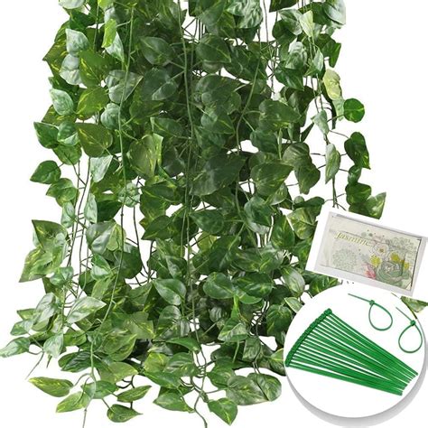 Tiiars 86 Ft Fake Foliage Garland Leaves Decoration Artificial Greenery