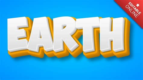 Earth Text Effect Generator