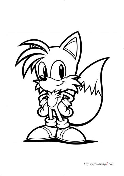 Tails The Fox Free Coloring Sheet
