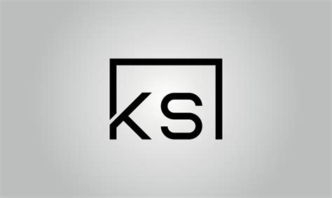 Letter Ks Logo Design Ks Logo With Square Shape In Black Colors Vector Free Vector Template