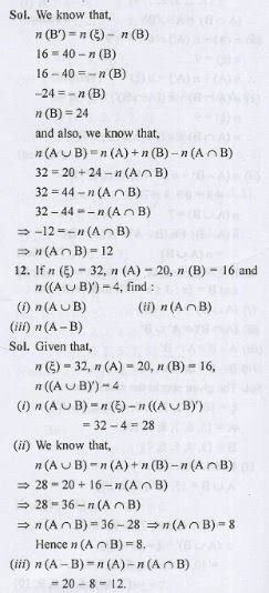 Sets Class ML Aggarwal ICSE Maths APC Solutions ICSEHELP