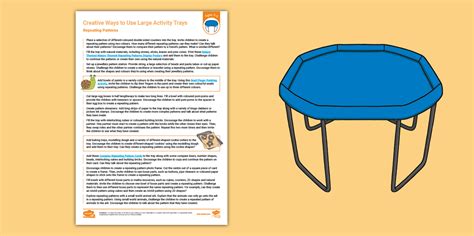 Repeated Patterns Eyfs Large Activity Trays Twinkl