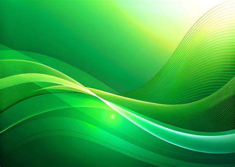 Premium Photo A Green Background With Smooth Flowing Curves And Gradients In An Abstract Design