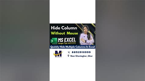 Hide Column Without Mouse Excel Quickly Hide Multiple Columns In Excel Msexcelwire Youtube