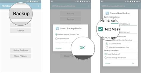 the simplest way on how to save android text messages