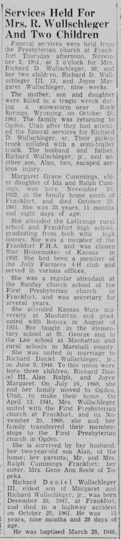 Richard Daniel Wullschleger Iii 1947 1961 Mémorial Find A Grave