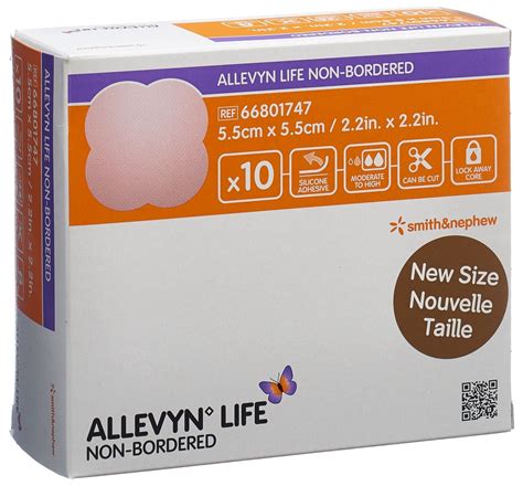 Allevyn Life Non Bordered 55x55cm Hochwertige Wundauflagen Für
