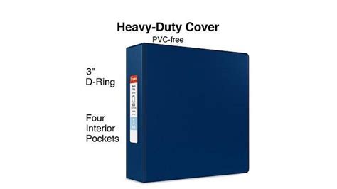 Staples Heavy Duty 3 3 Ring Non View Navy Blue Binder Model St56275