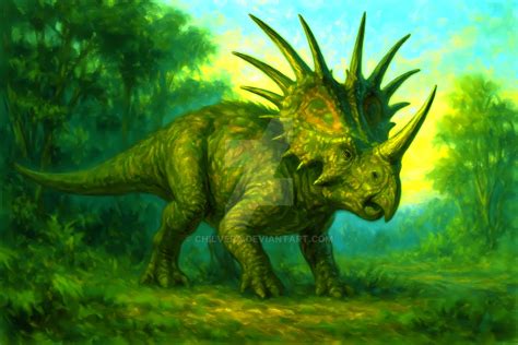 Styracosaurus With Distinctive Horned Frill By Chilvera On Deviantart