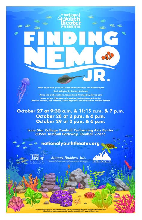 Finding Nemo Jr Poster National Youth Theater