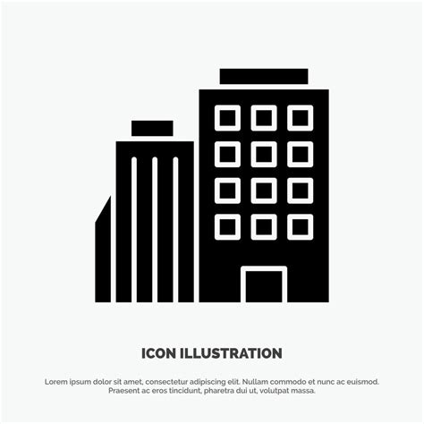 Hotel Boiling Home City Solid Black Glyph Icon 19112229 Vector Art At