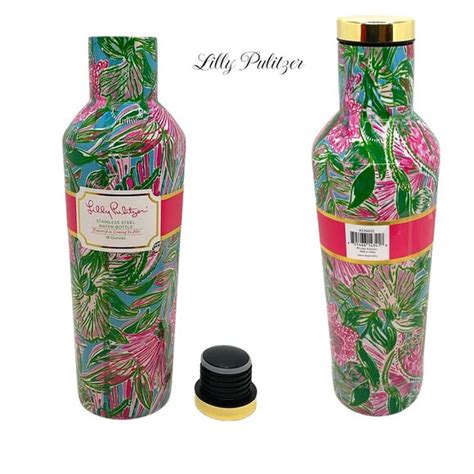 Lilly Pulitzer Dining Lilly Pulitzer Water Bottle 8 Oz Floral Scene