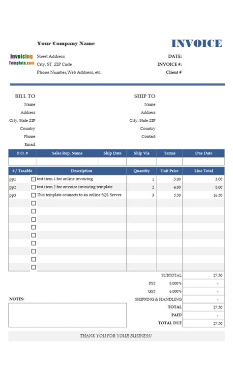 Microsoft Access Invoice Database Template Midi