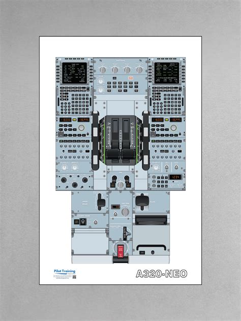 Airbus A320 Neo Cockpit Poster Airbus 320 Panel Poster A320 Training