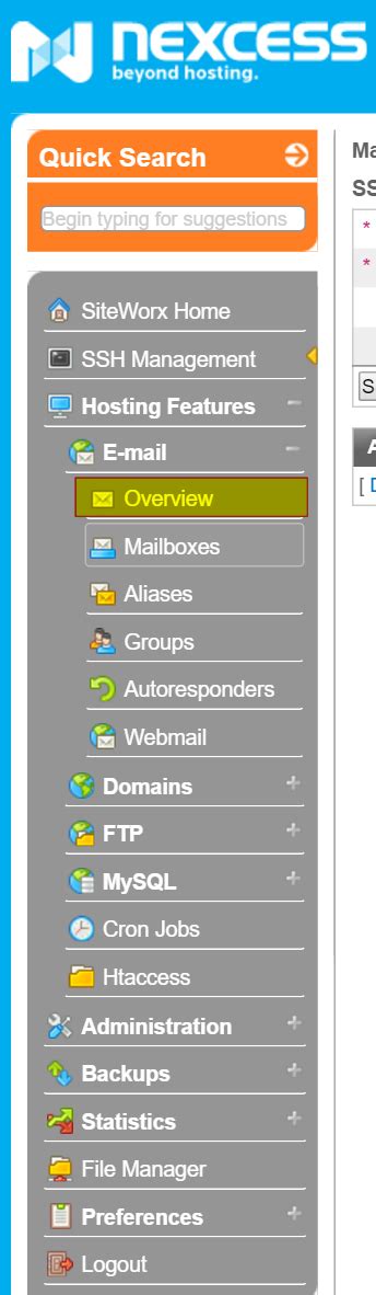how to configure bounce email messaging in siteworx nexcess