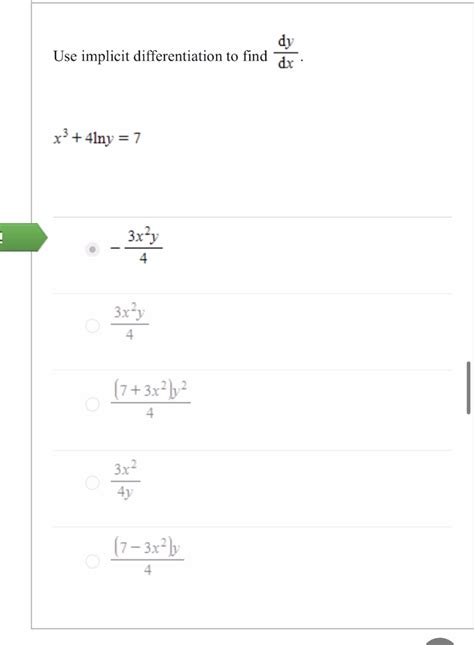 solved use implicit differentiation to find