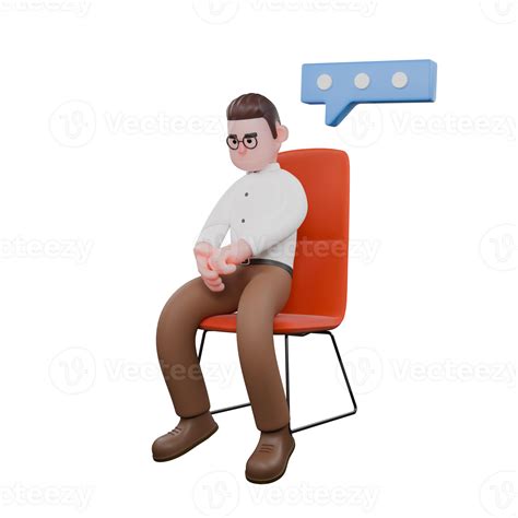 Male Sociologist 3d Model A Male Sociologist Is Sitting On A Chair
