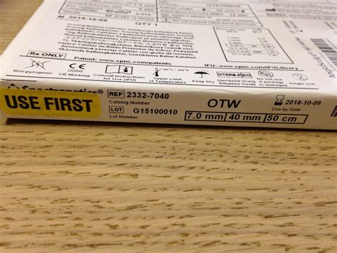 New Spectranetics Angiosculpt Pta Scoring Balloon Catheter 7mm X 40mm X 50cm X 2332 7040