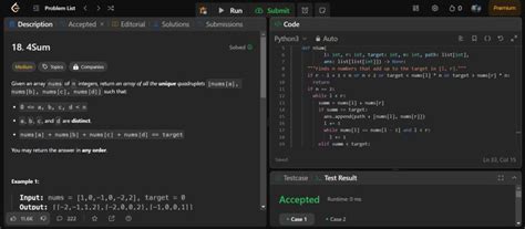 Naman Awasthi On Linkedin 100daysofcodechallenge Drgviswanathanchallenge 4sum Leetcode