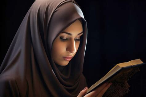 Premium Photo A Woman Studies The Koran A Girl In A Mosque Reads A