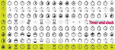 Premium Vector Timer And Clock Icon Set Time Symbol Flat Icon