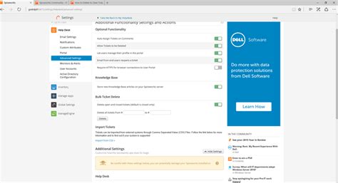how to delete and clear ticket history spiceworks support