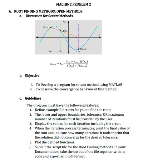 Solved MACHINE PROBLEM A ROOT FINDING METHODS OPEN Chegg