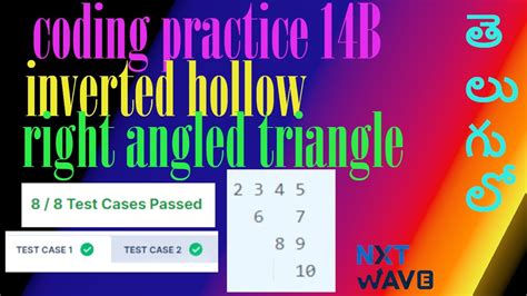 Coding Practice 14b Numbers In Inverted Hollow Right Angled Triangle