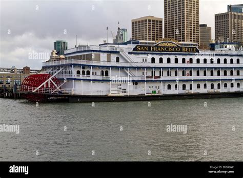 The San Francisco Belle A Charter Stern Wheeler Yacht At Dock In San
