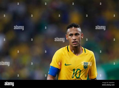 Neymar Jr Brazilian Soccer Player Superstar At Maracana Stadium