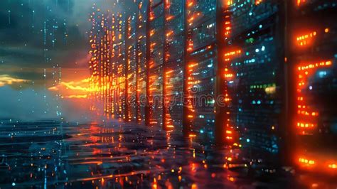 Abstract Technology Background With Glowing Lines And Dots Stock Video