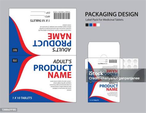 약용 정제 라벨 의약품 종이 디자인 의약품 포장 설계 건강 관리 제품 설계라벨 팩 제품 라벨 사실적인 모형 웨이브 배경 개념 벡터 일러스트레이션 라벨에 대한 스톡 벡터 아트