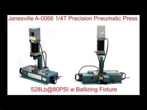 Janesville A 0066 14t Precision Pneumatic Press 528lb80psi W