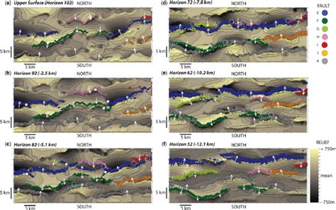 Map View Of Elements That Constitute Faults Shown In Figure 11 Relative Download Scientific